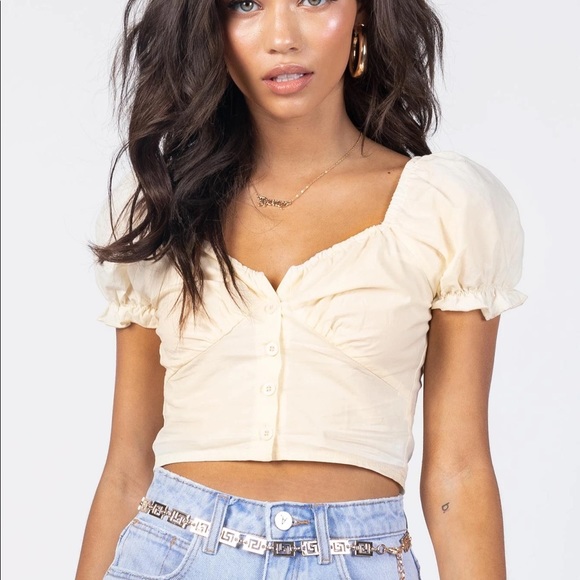 Princess Polly | Tops | Princess Polly Puff Sleeve Top | Poshmark